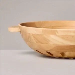 Hearth & Hand | Kitchen | 42oz Wooden Harvest Light Wood Berry Bowl ...